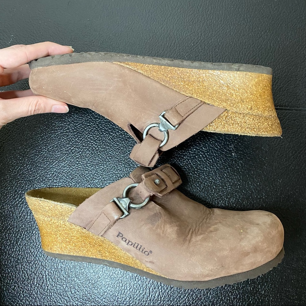 Birkenstock Papillio Brown Dana Oiled Leather Heeled … - Gem